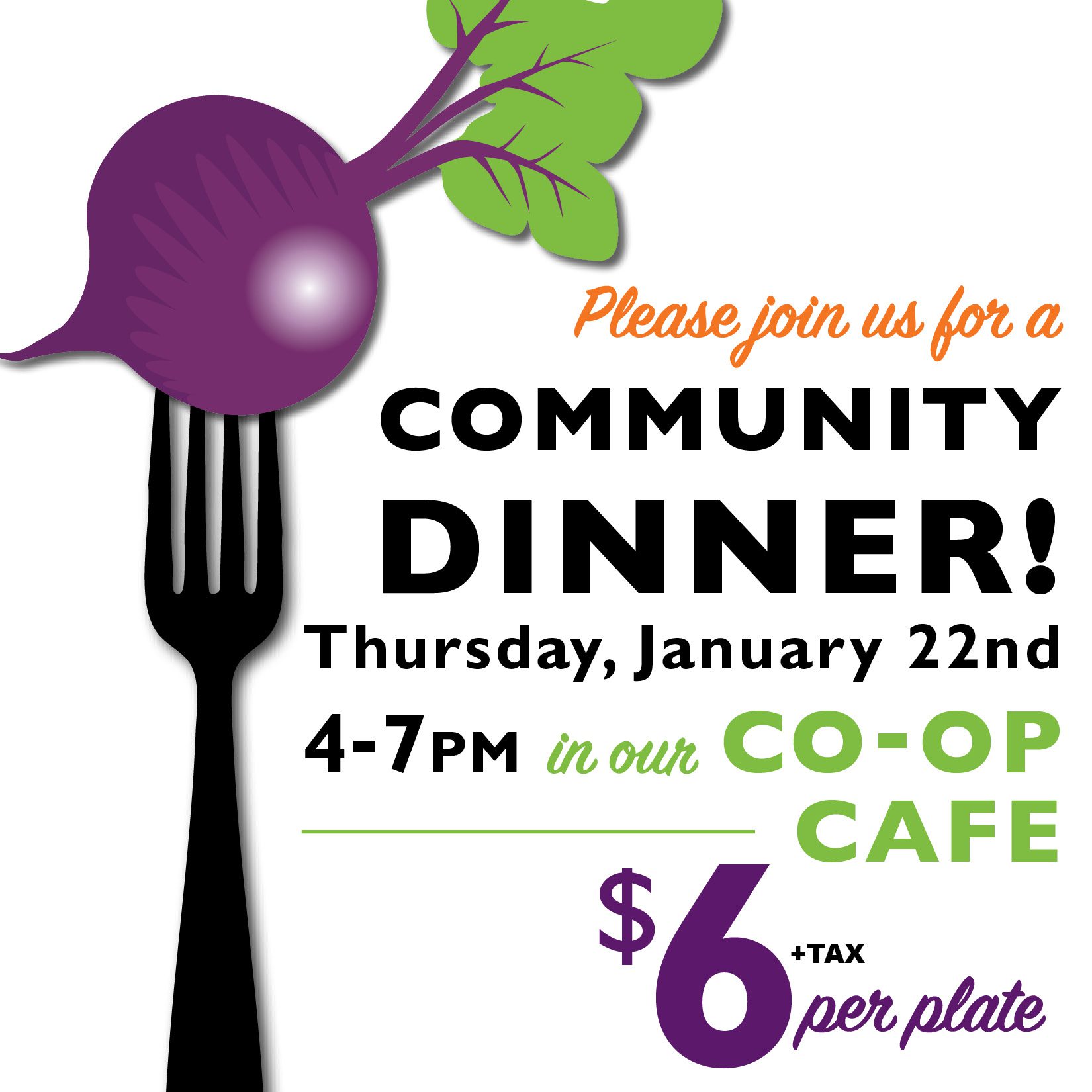Community Dinner! - Monadnock Food Co-op